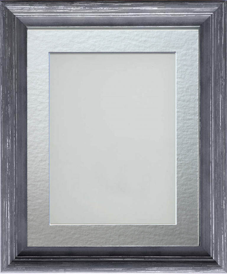 Huntley Charcoal A3+ (19x13) frame with Silver mount cut for image size