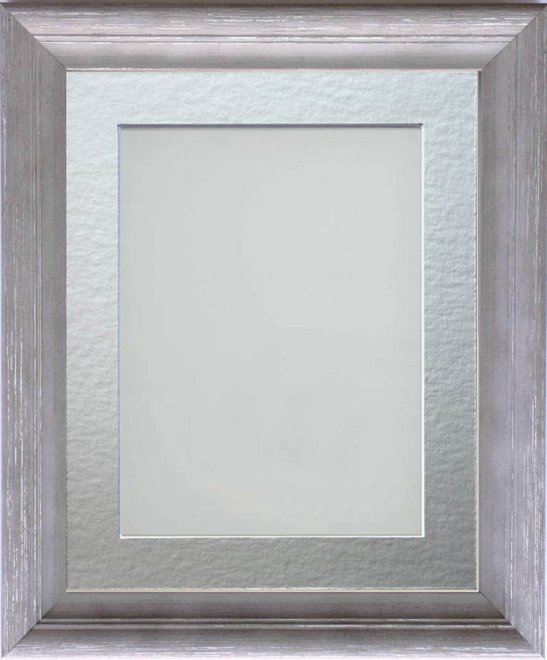 Huntley Dove Grey 24x20 frame with Silver mount cut for image size 20x16