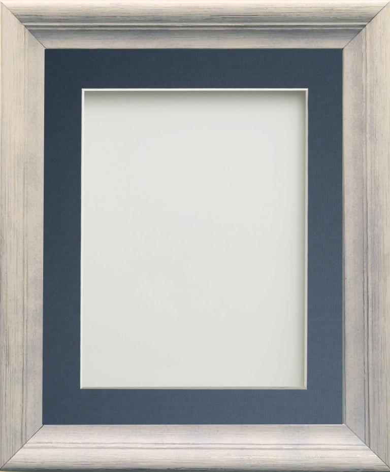 Huntley Ivory 36x24 frame with Blue mount cut for image size 30x20