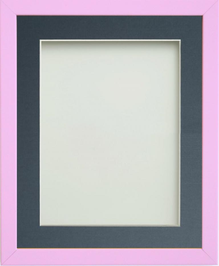 Jellybean Baby Pink A4 (11.75x8.25) frame with Blue mount cut for image ...