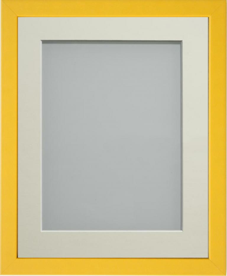 Jellybean Mustard Yellow 16x12 frame with Ivory mount cut for image ...