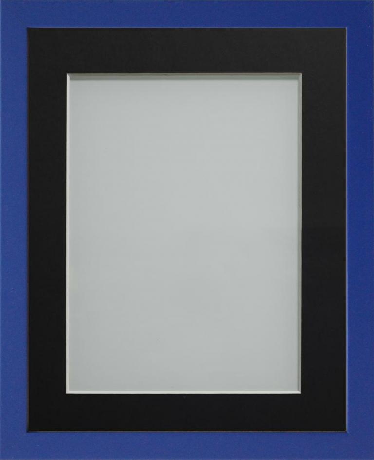 Jellybean Royal Blue 16x12 frame with Black mount cut for image size 14x10