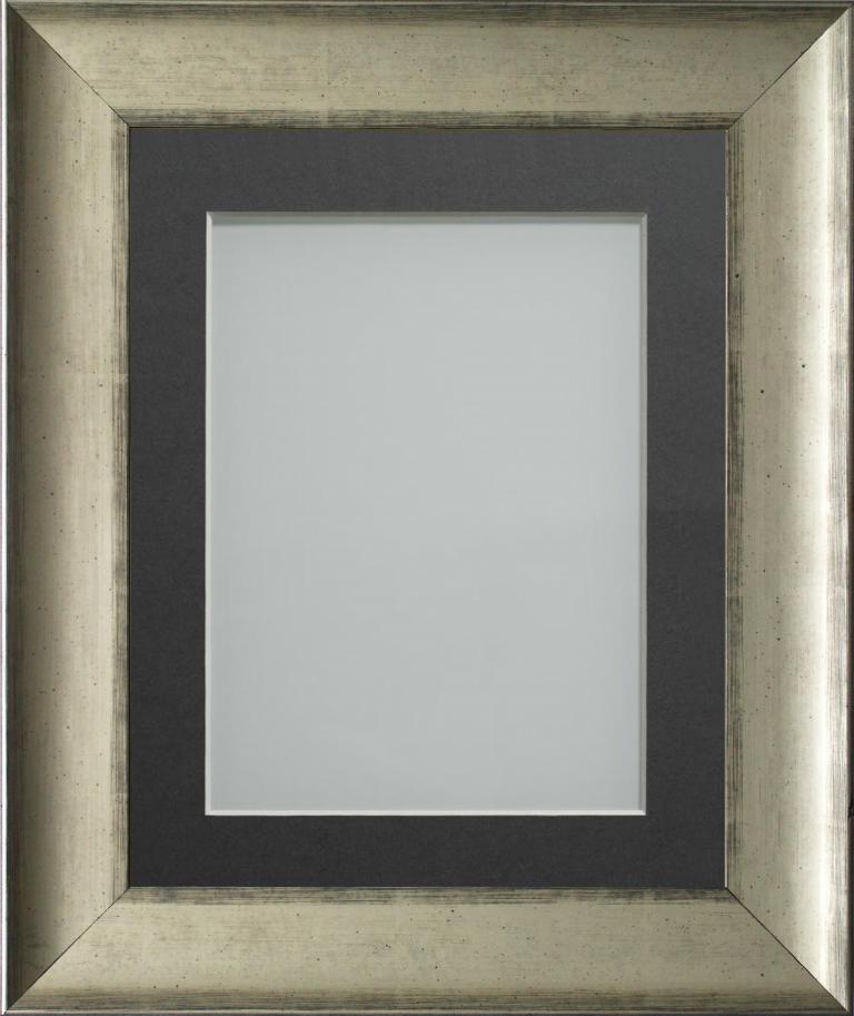 Kendrick Antique Silver 10x8 frame with Grey mount cut for image size 7x5
