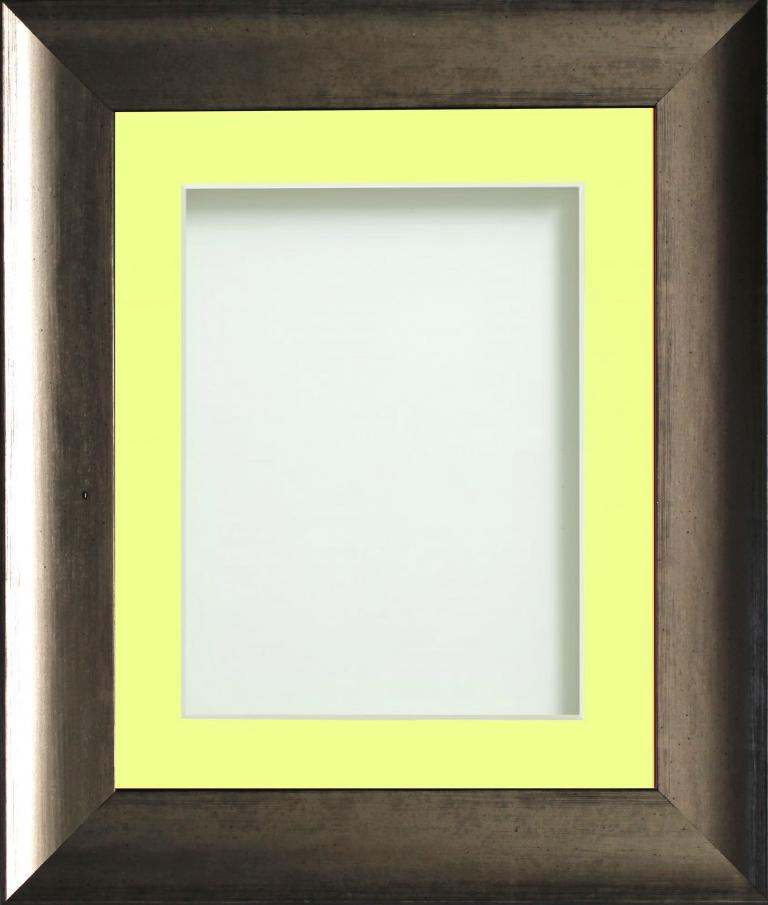 Kendrick Charcoal A4 (11.75x8.25) frame with Lemon Bon Bon mount cut ...