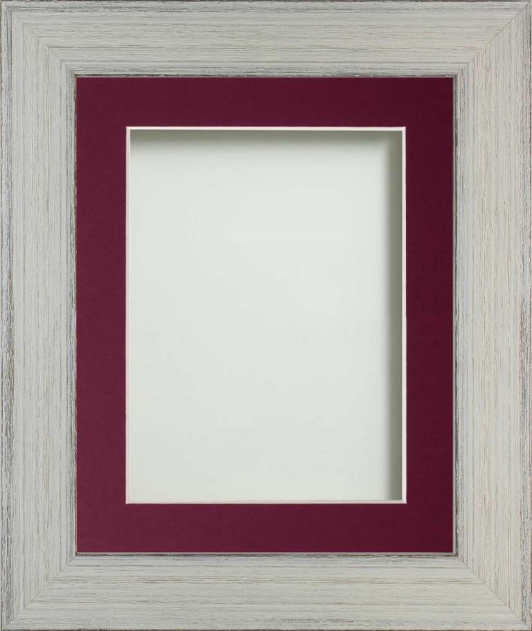 Kingswood White A4 (11.75x8.25) frame with Plum mount cut for image ...