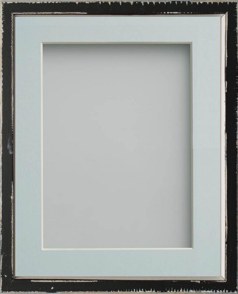Madeleine Charcoal Grey 10x8 frame with Light Blue mount cut for image ...