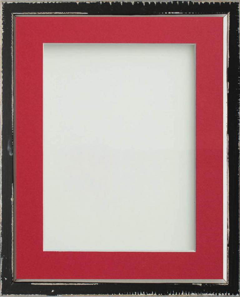 Madeleine Charcoal Grey 10x8 frame with Red mount cut for image size 7x5