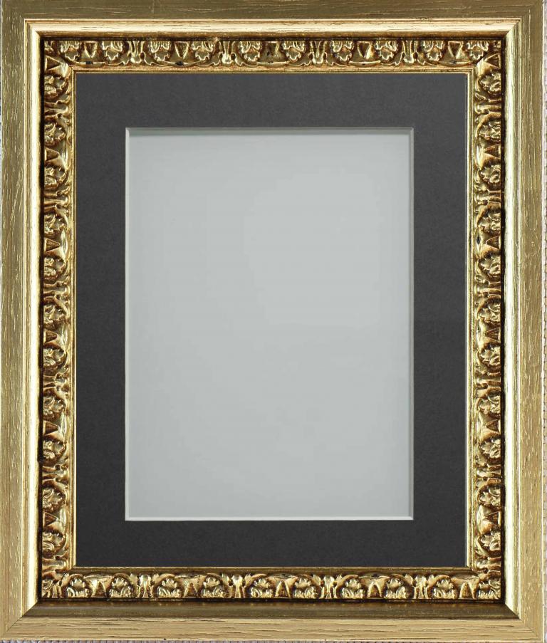 Mancini Gold A3+ (19x13) frame with Grey mount cut for image size