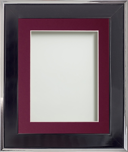 Morgan Black 36x24 frame with Plum mount cut for image size 30x20