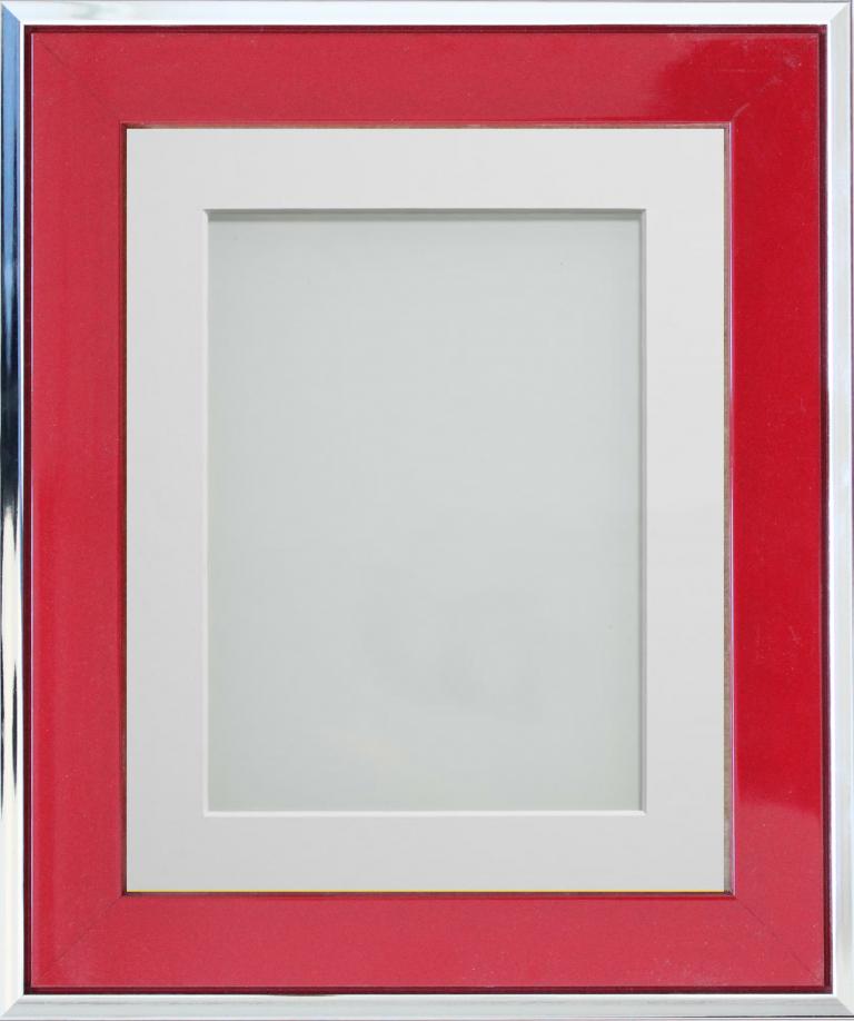Morgan Red 20x20 frame with White mount cut for image size 16x16