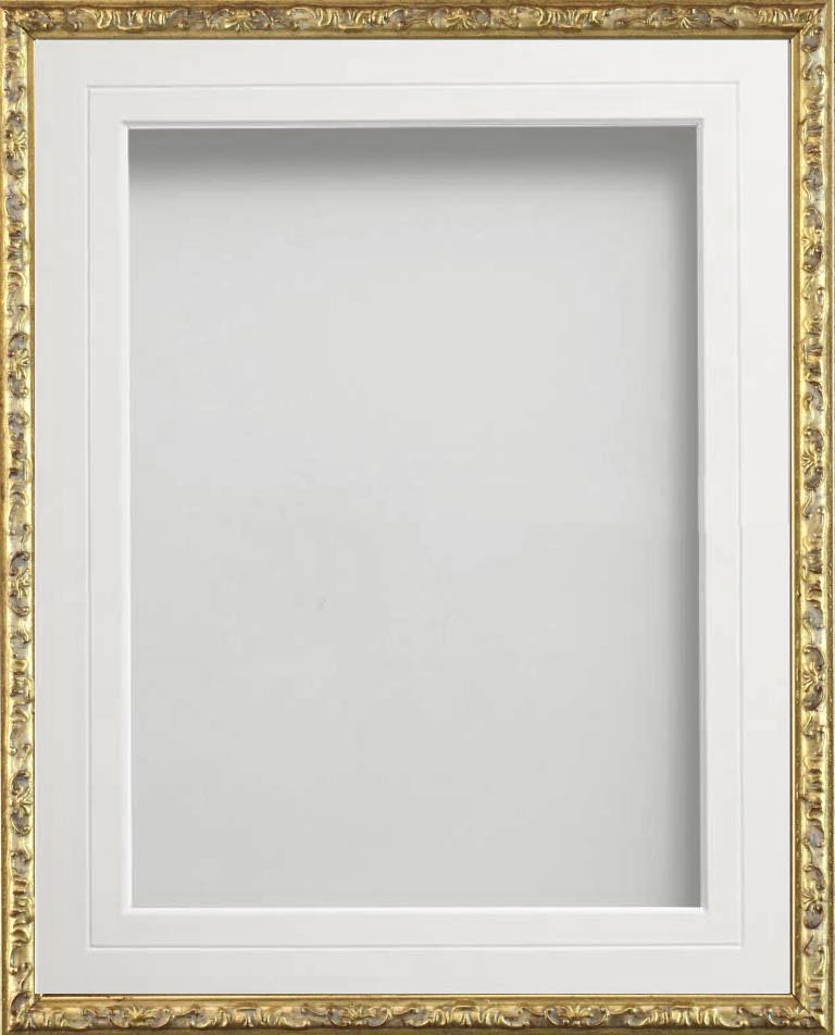 Olivia Gold A2 (23.4x16.5) frame with White V-Groove mount cut for ...