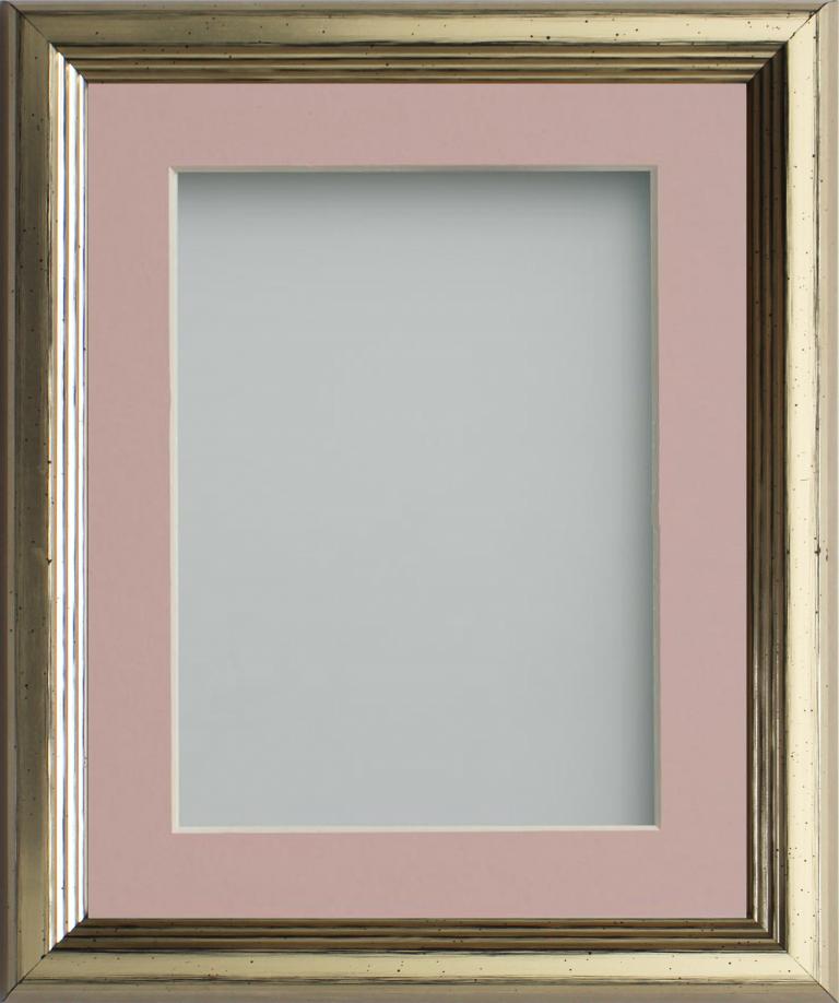 Patterson Pewter A4 (11.75x8.25) frame with Pink mount cut for image ...