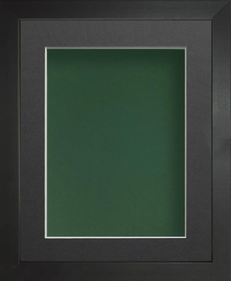 Radcliffe Box Frame Black with Bottle Green Backing Board 8x8 frame ...