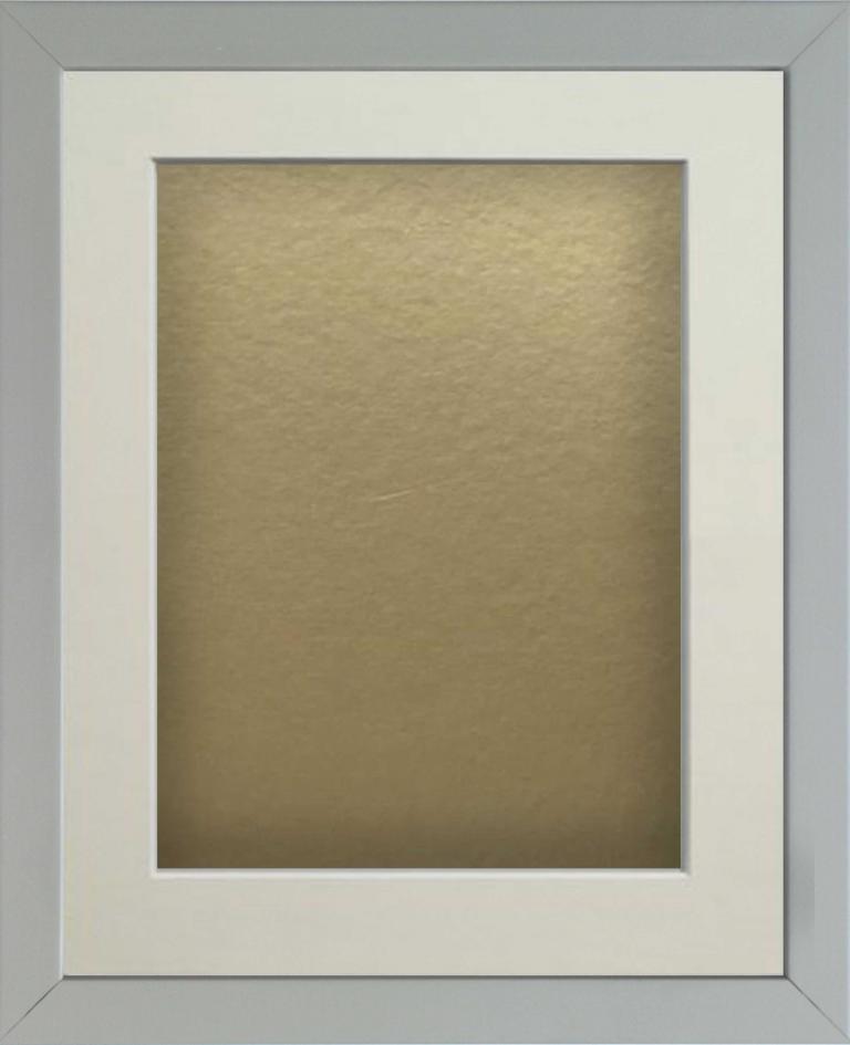 Radcliffe Box Frame Grey with Gold Backing Board A4 (11.75x8.25) frame ...