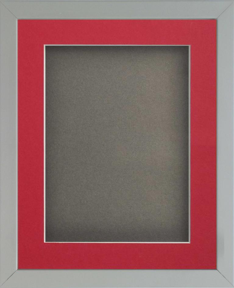 Radcliffe Box Frame Grey with Grey Backing Board A4 (11.75x8.25) frame ...