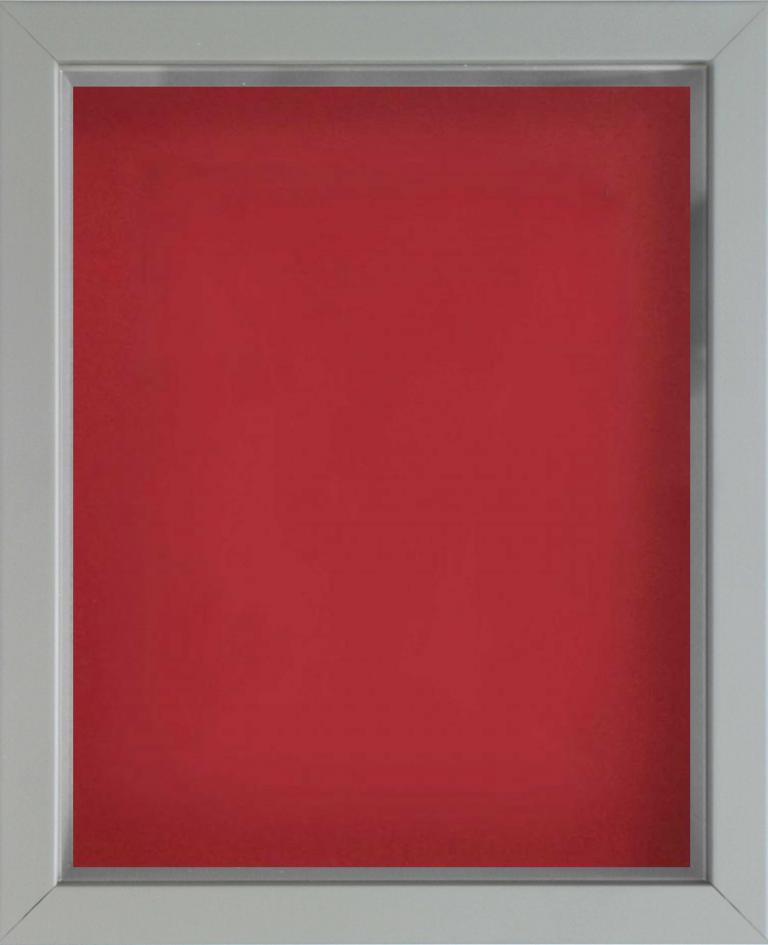 Radcliffe Box Frame Grey with Red Backing Board 8x6 frame with no mount