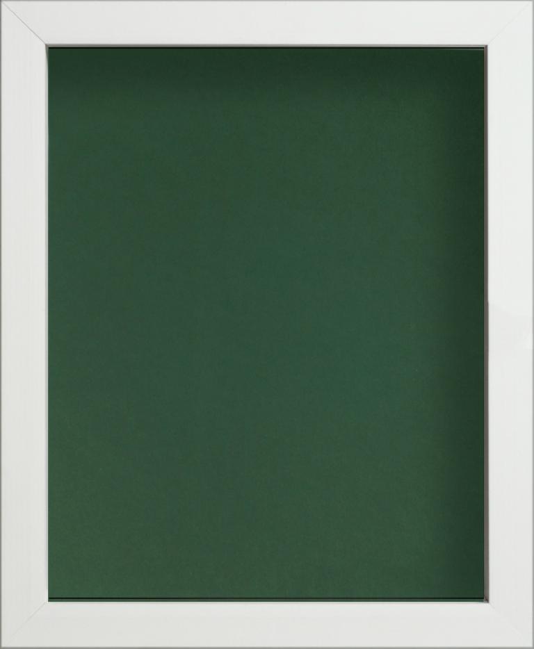 Radcliffe Box Frame White with Bottle Green Backing Board 16x12 frame ...