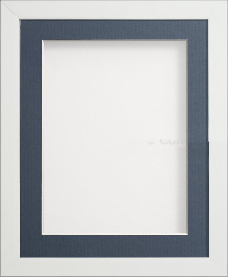 Radcliffe Box Frame White with White Backing Board 7x5 frame with Dark ...