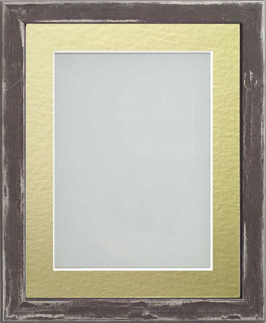 Randall Charcoal 6x4 frame with Gold mount cut for image size