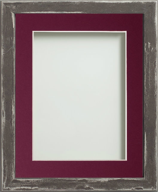 Randall Charcoal 10x8 frame with Plum mount cut for image size 7x5