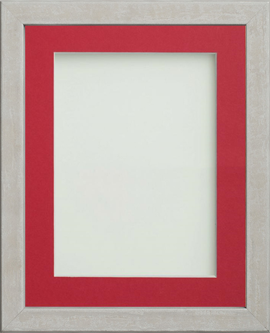 Randall Silver 12x10 frame with Red mount cut for image size 9x7