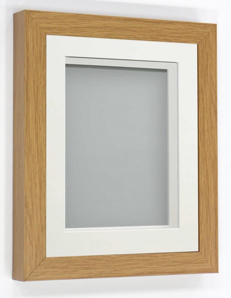 Rickman Box Frame Beech 30x20 frame with Off-White mount cut for image ...