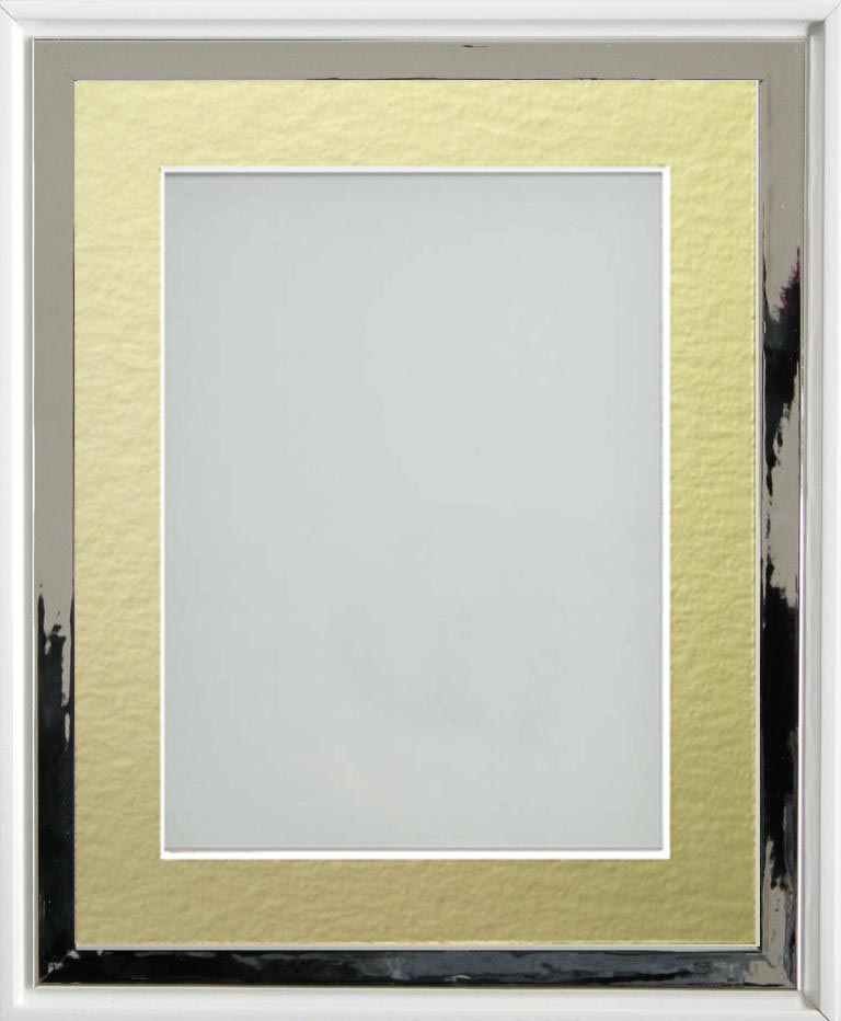 Sanderson White 16x12 frame with Gold mount cut for image size 12x8