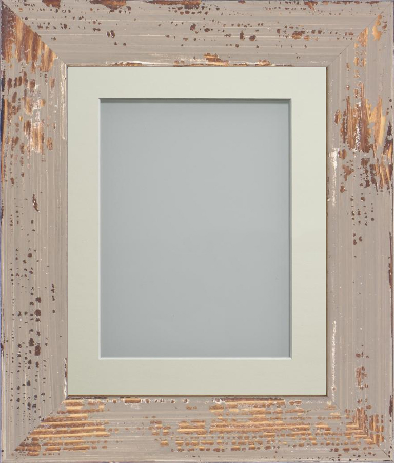 Shoreditch Distressed Clay 10x8 frame with Ivory mount cut for image ...
