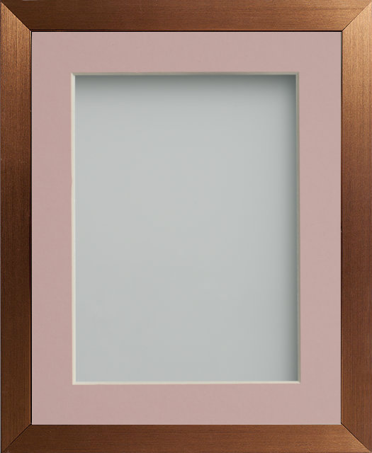 Simpson Copper 10x10 frame with Pink mount cut for image size 5x5