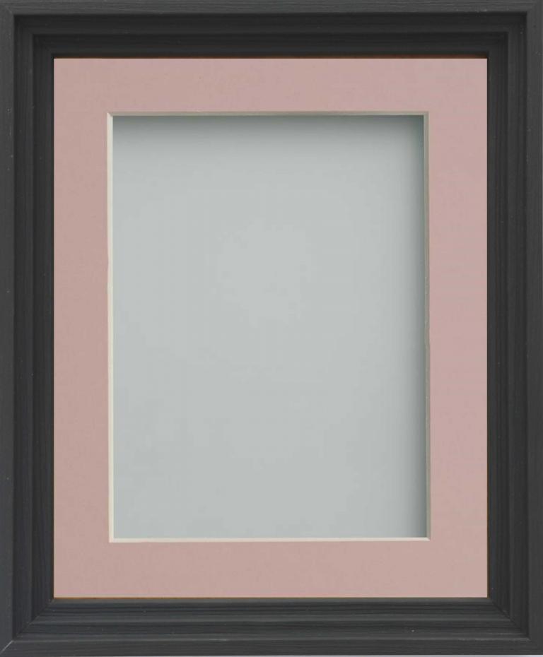 Stamford Grey 14x11 frame with Pink mount cut for image size A4 (11 ...