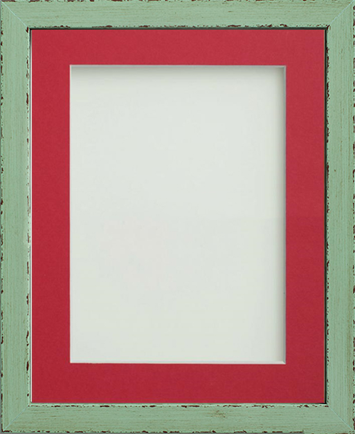 Upton Green 12x10 frame with Red mount cut for image size 9x7