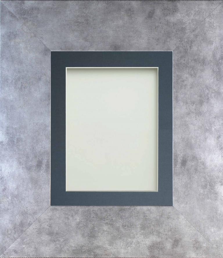 Valencia Silver Slate 36x24 frame with Blue mount cut for image size 30x20