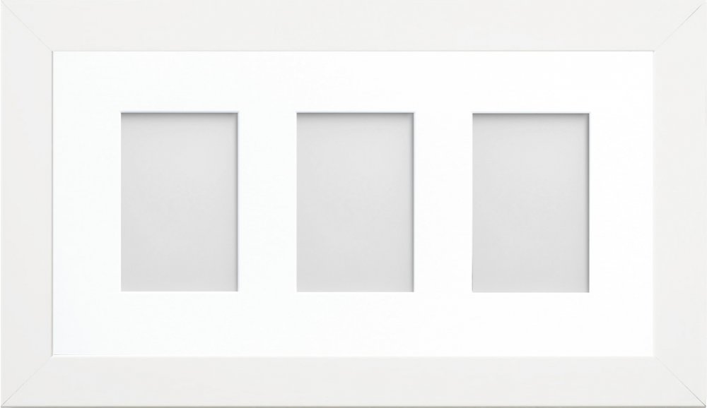 Watson Multi Aperture White 20x10 frame with White mount cut for image ...