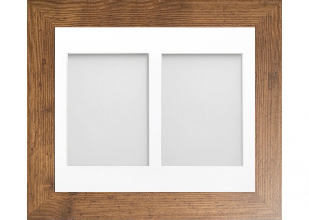Watson Multi Aperture Rustic 12x10 frame with White mount cut for image ...