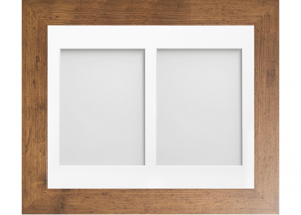 Watson Multi Aperture Rustic 14x11 frame with White mount cut for image ...