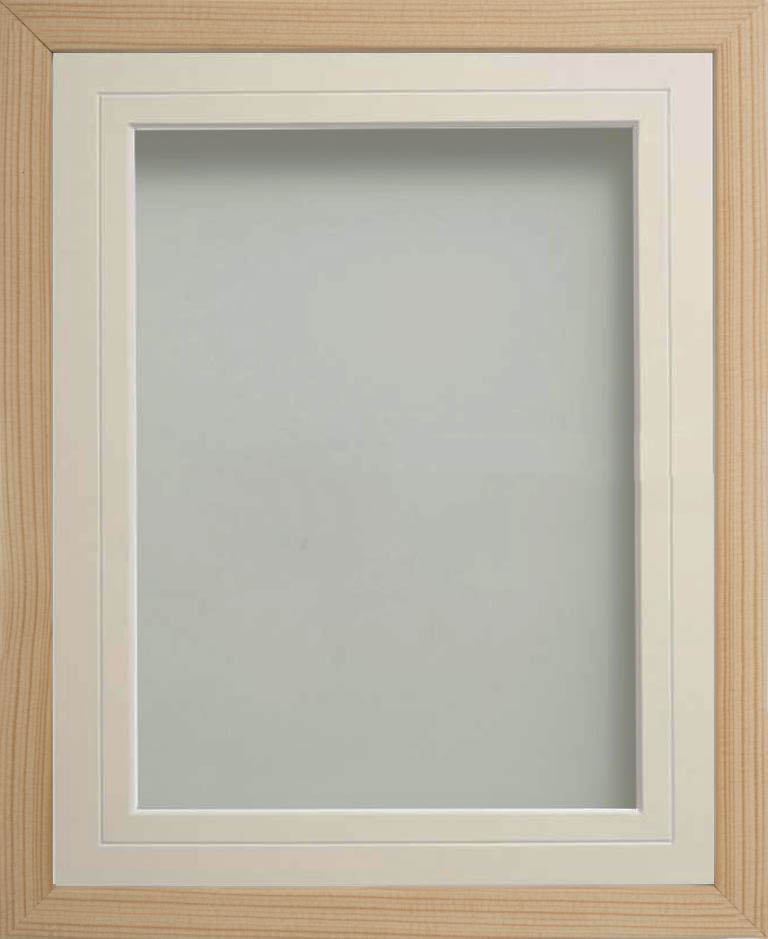 Webber Beech 24x16 frame with Ivory V-Groove mount cut for image size