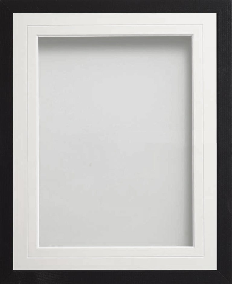 Webber Brown A3+ (19x13) frame with White V-Groove mount cut for image size