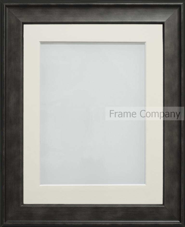 Wilton Charcoal 14x12 frame with Ivory mount cut for image size 12x10