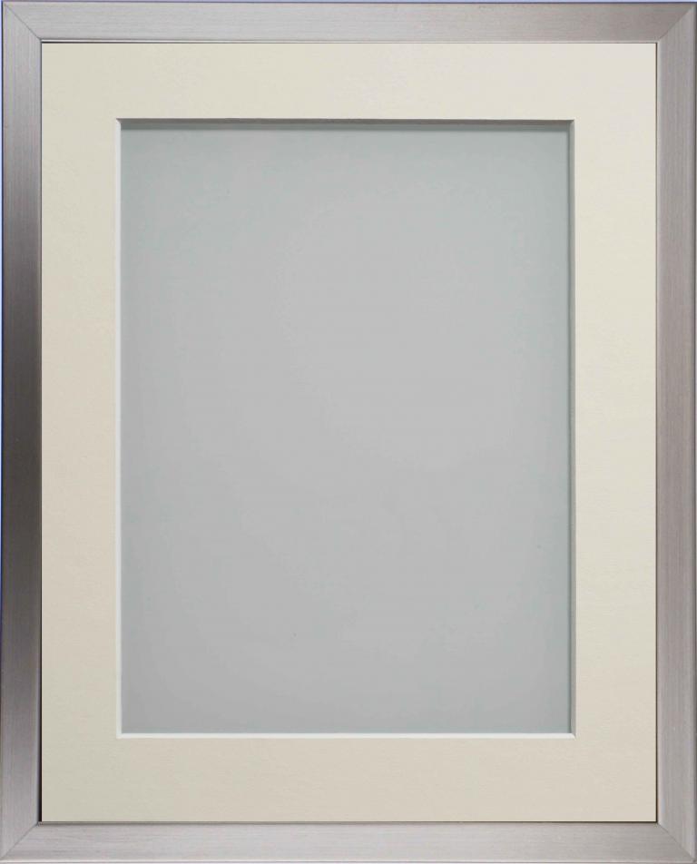 Winford Silver 16x12 frame with Ivory mount cut for image size 12x10