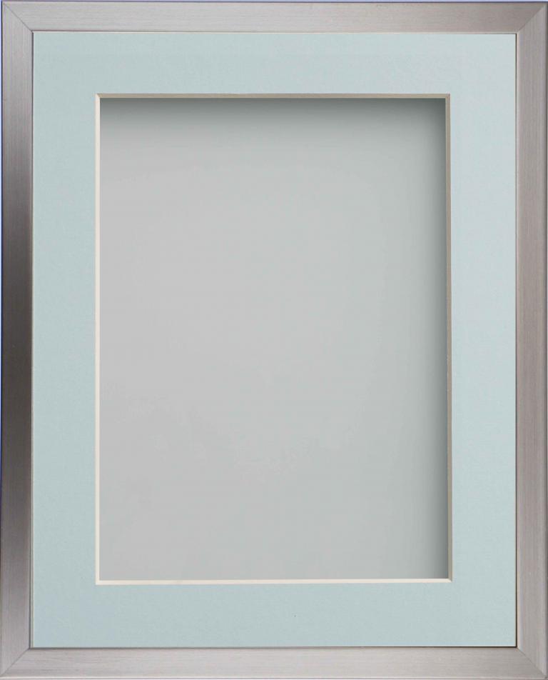 Winford Silver A4 (11.75x8.25) frame with Light Blue mount cut for ...